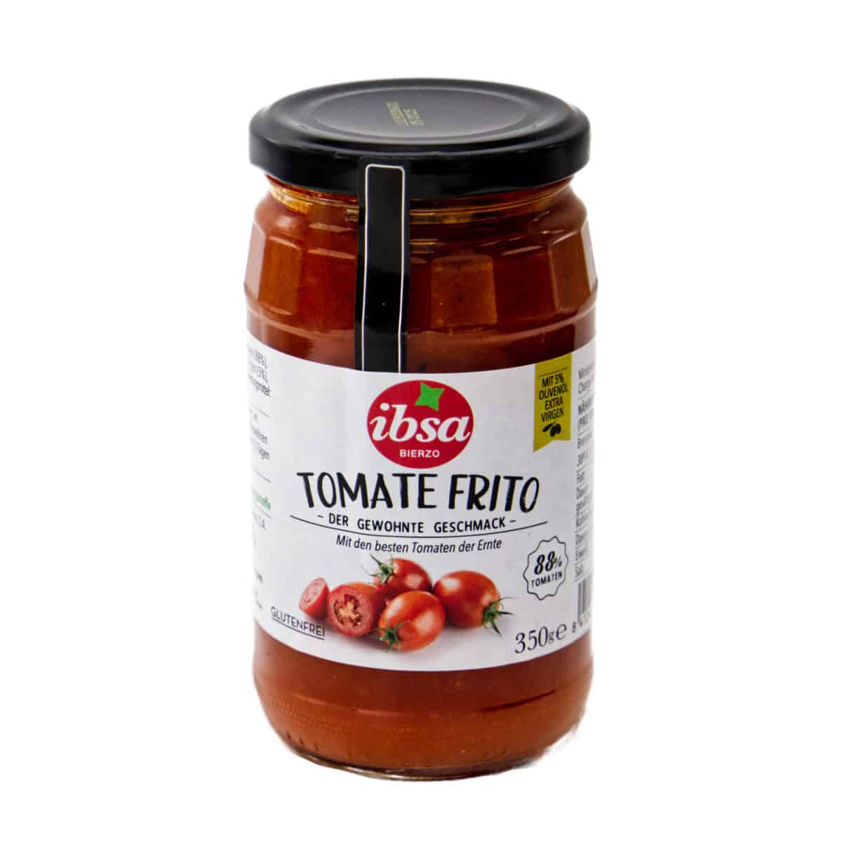 Tomate frito - ibsa - pürierte Tomatensauce mit 5% Olivenöl und 88% ...