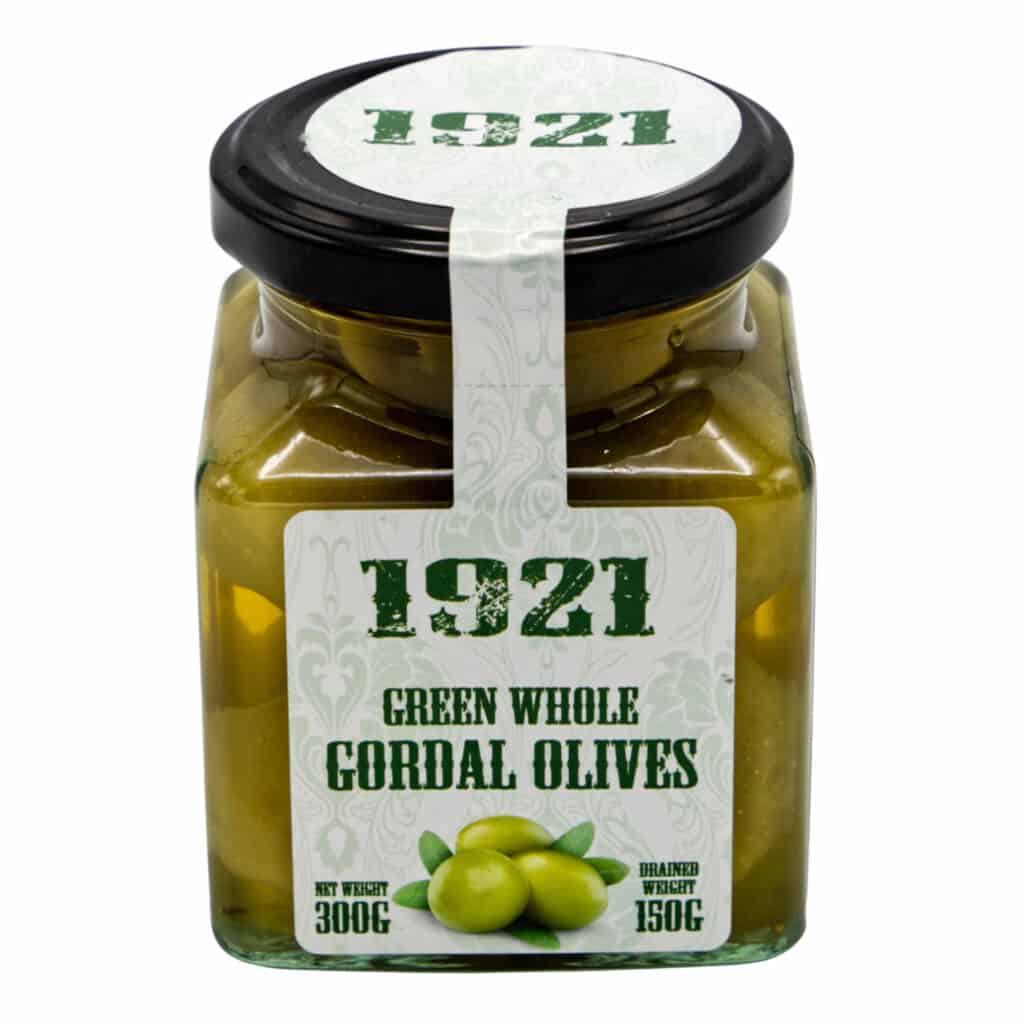 Grüne ganze Gordal Oliven - 1921 - Green whole Gordal olives 140g ...